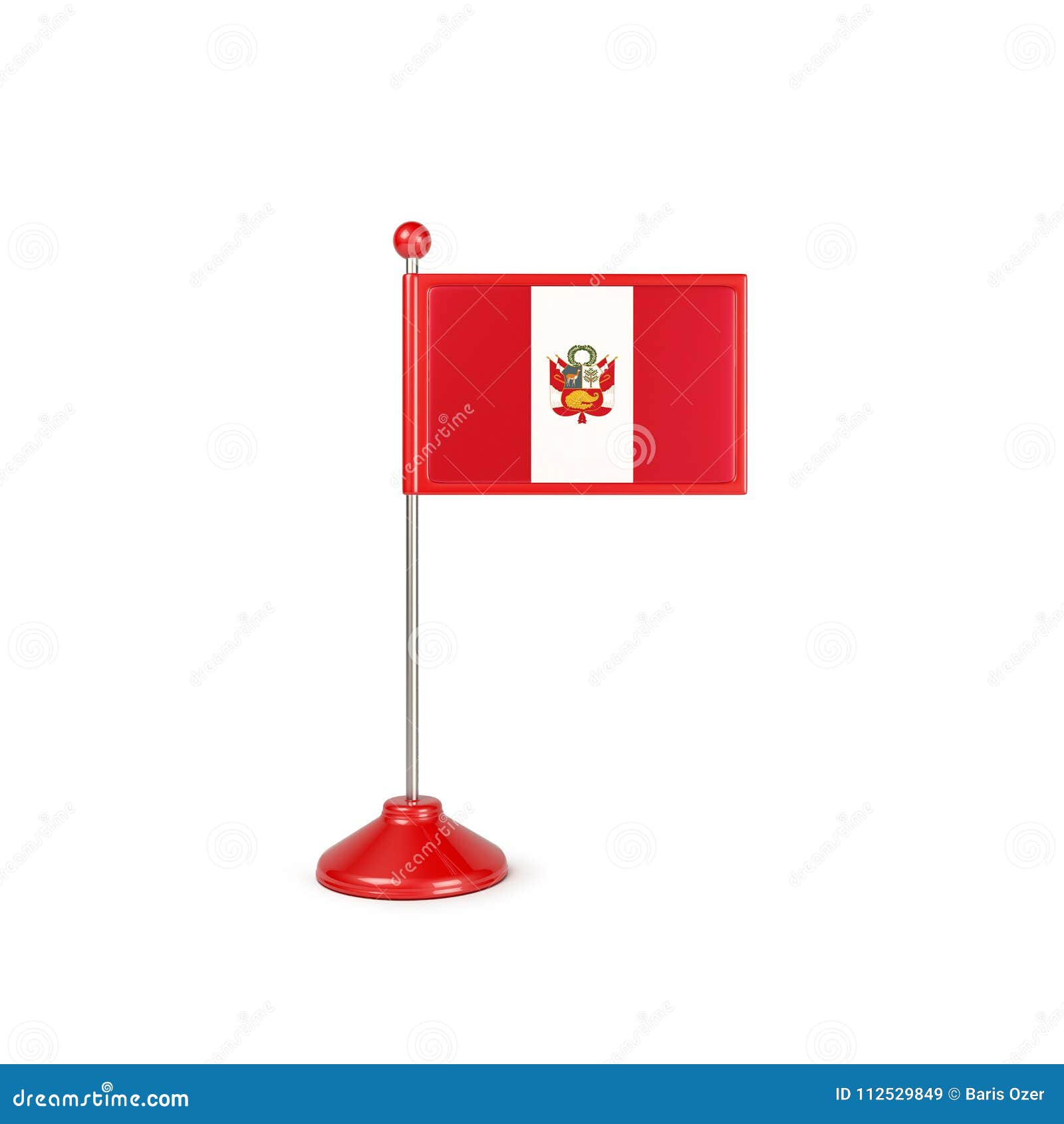 Miniature Peru Flag Concept on White with Clipping Path Stock ...