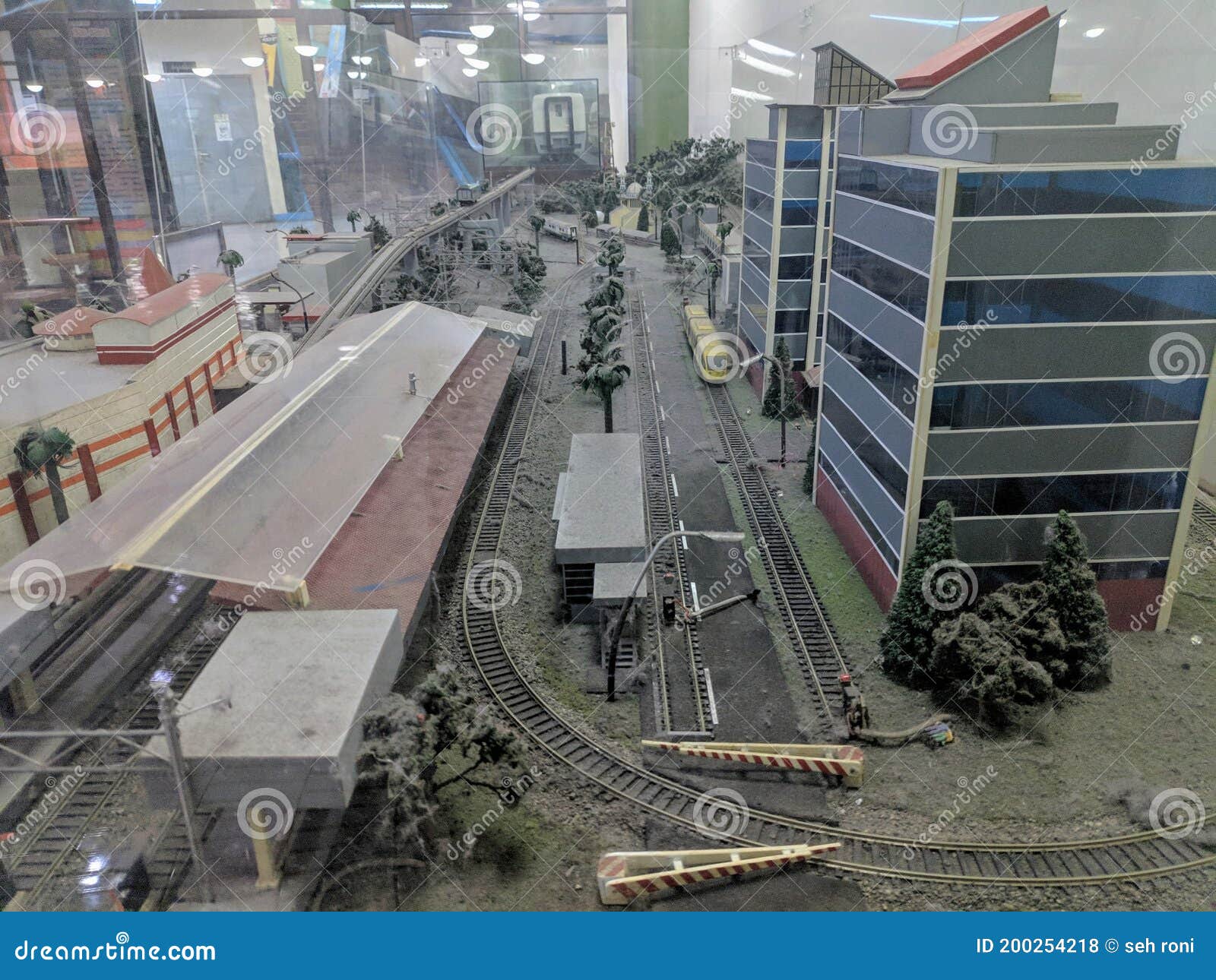 Miniature of the Railway Station Stock Photo - Image of city ...