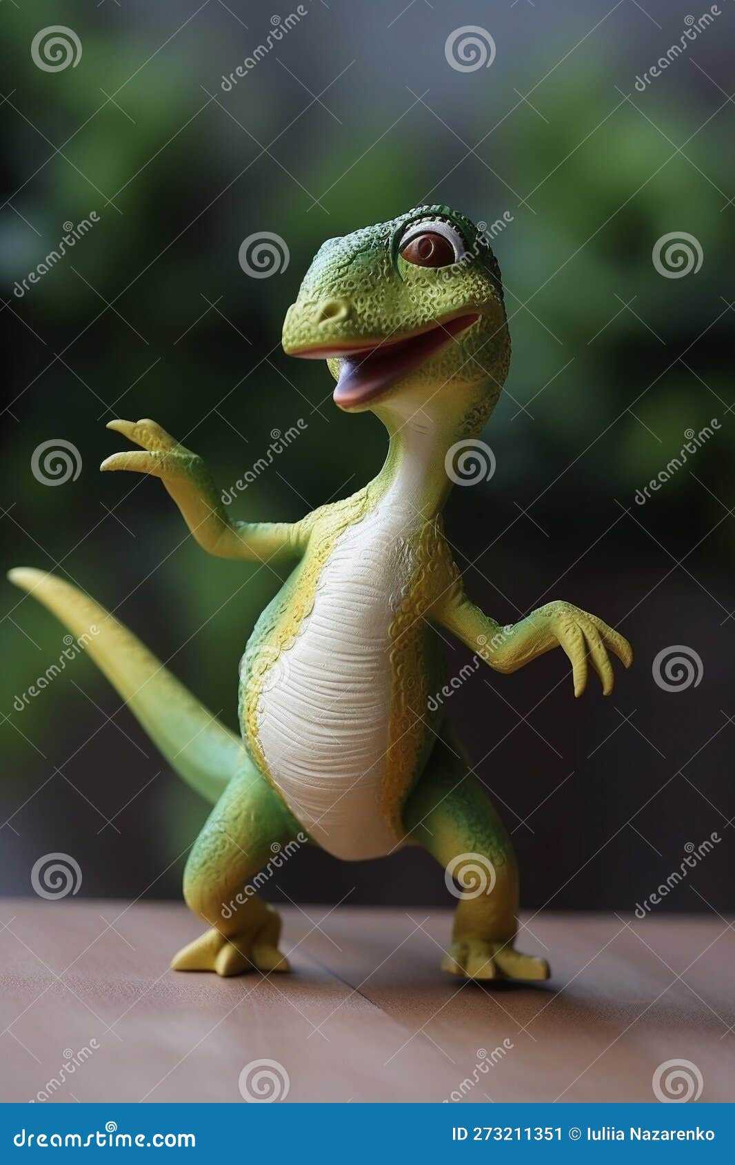 Miniature Realistic Dancing Dinosaur. AI Generated Stock Illustration ...