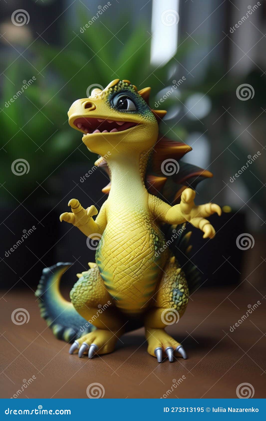 Miniature Realistic Dancing Dinosaur. AI Generated Stock Image ...