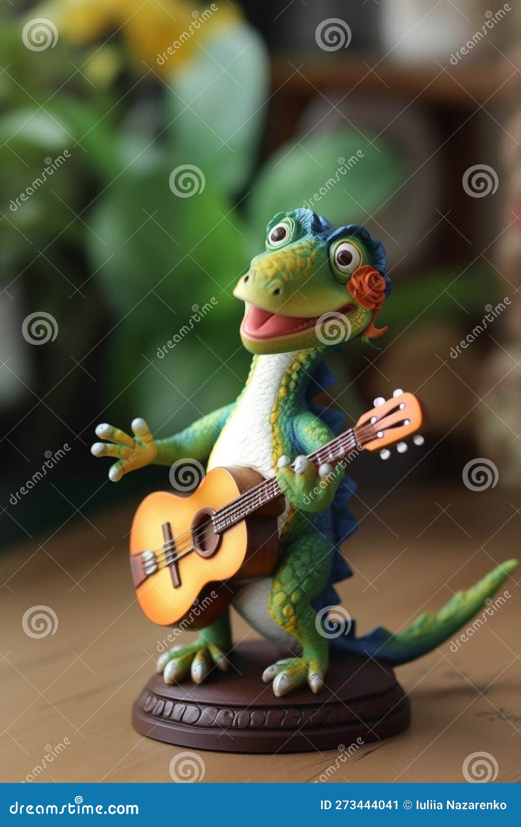Miniature Realistic Dancing Dinosaur. AI Generated Stock Illustration ...