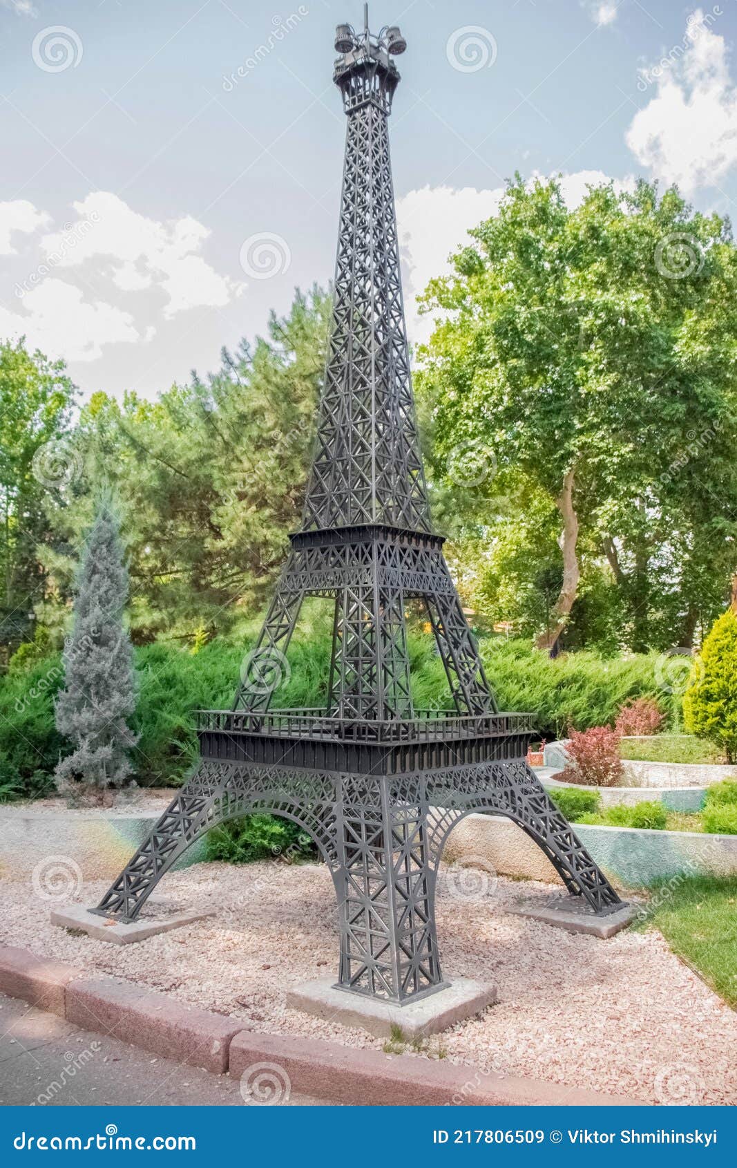Miniature Replica of the Eiffel Tower in the Park. Editorial Stock Image - Image of symbol ...
