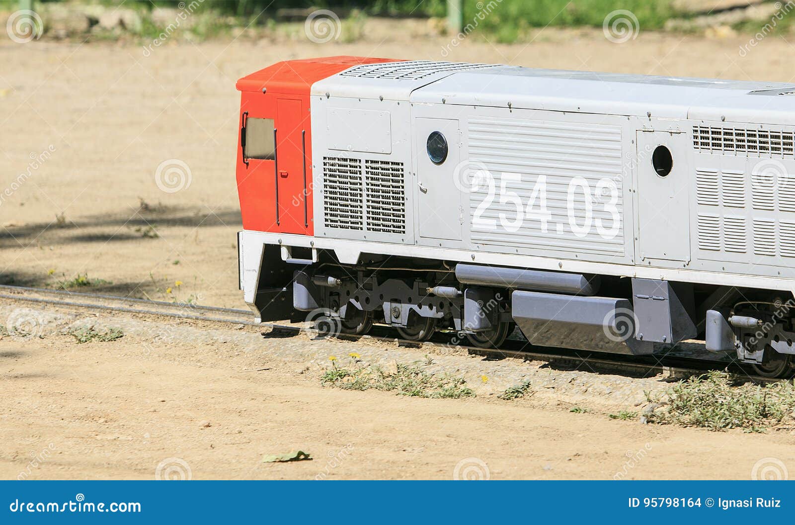 Miniature Replica Train of Real Train in Spain Stock Photo - Image of ...