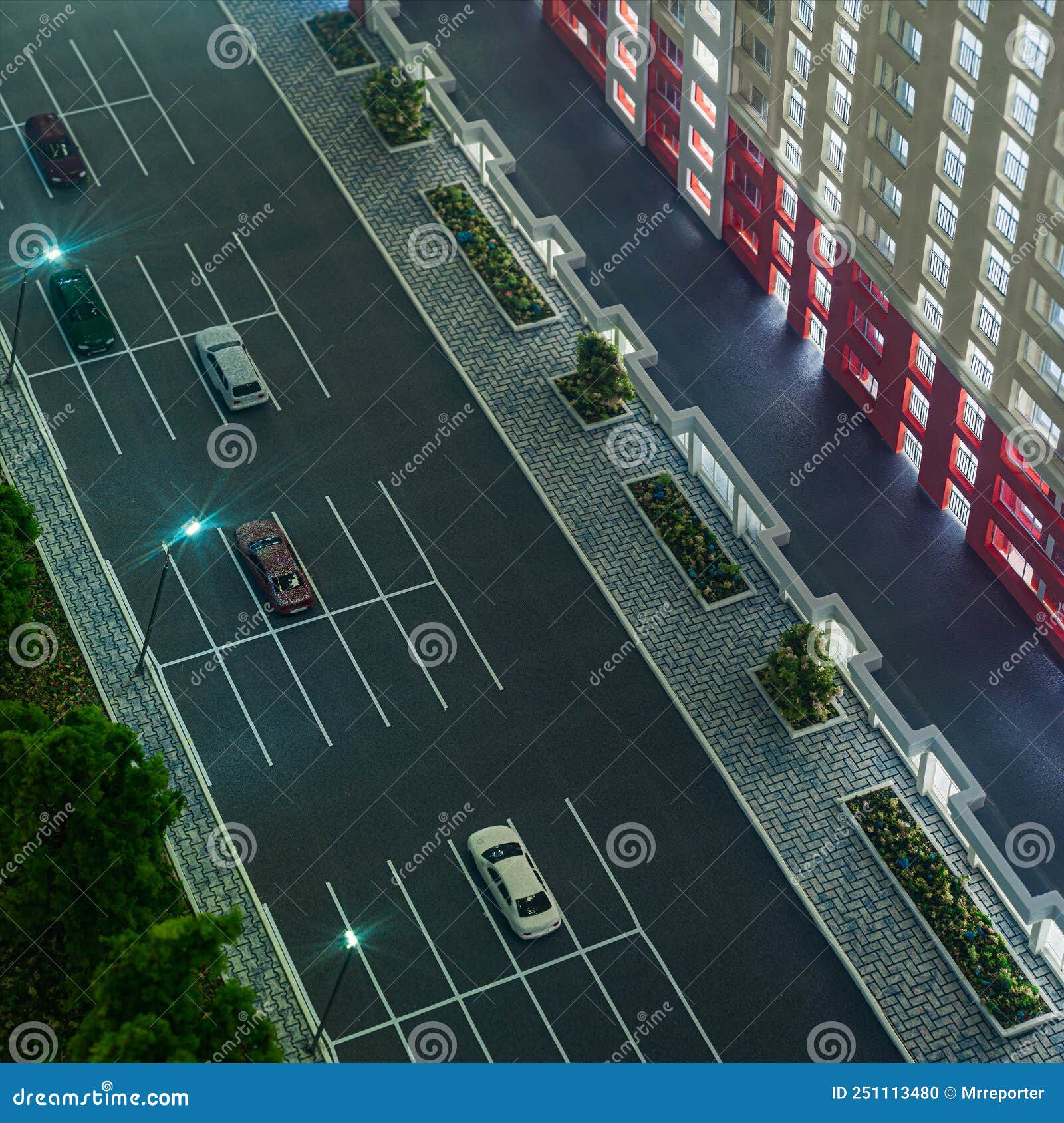 Miniature Scaled Architectural Model of City Parking Lot Stock Photo ...