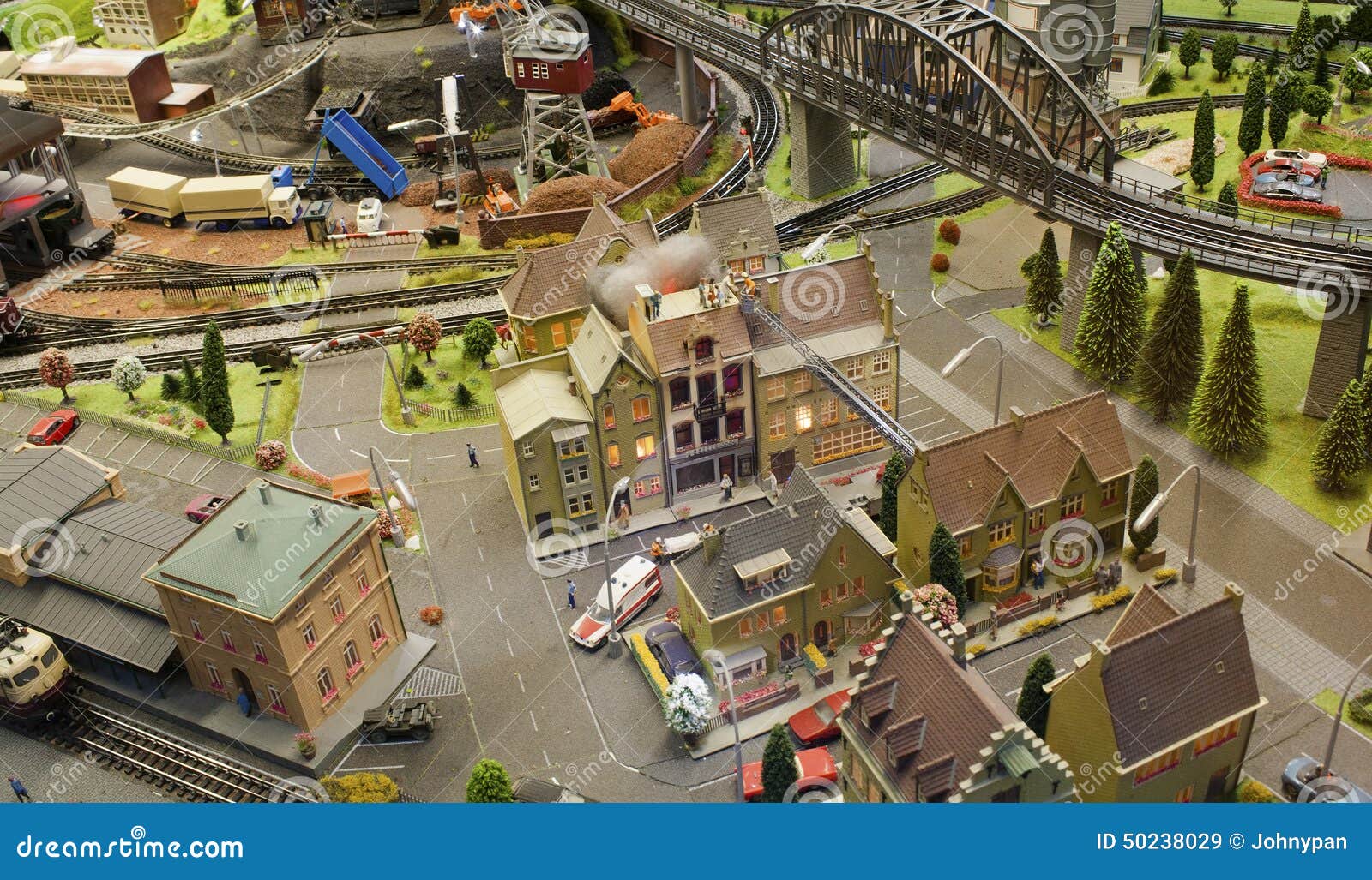 Miniature scene city stock image. Image of facades, architecture - 50238029