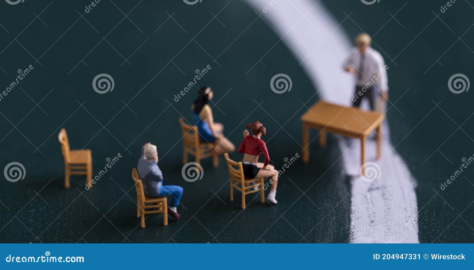 Miniature Sculptures of Students in a Classroom Stock Image - Image of ...