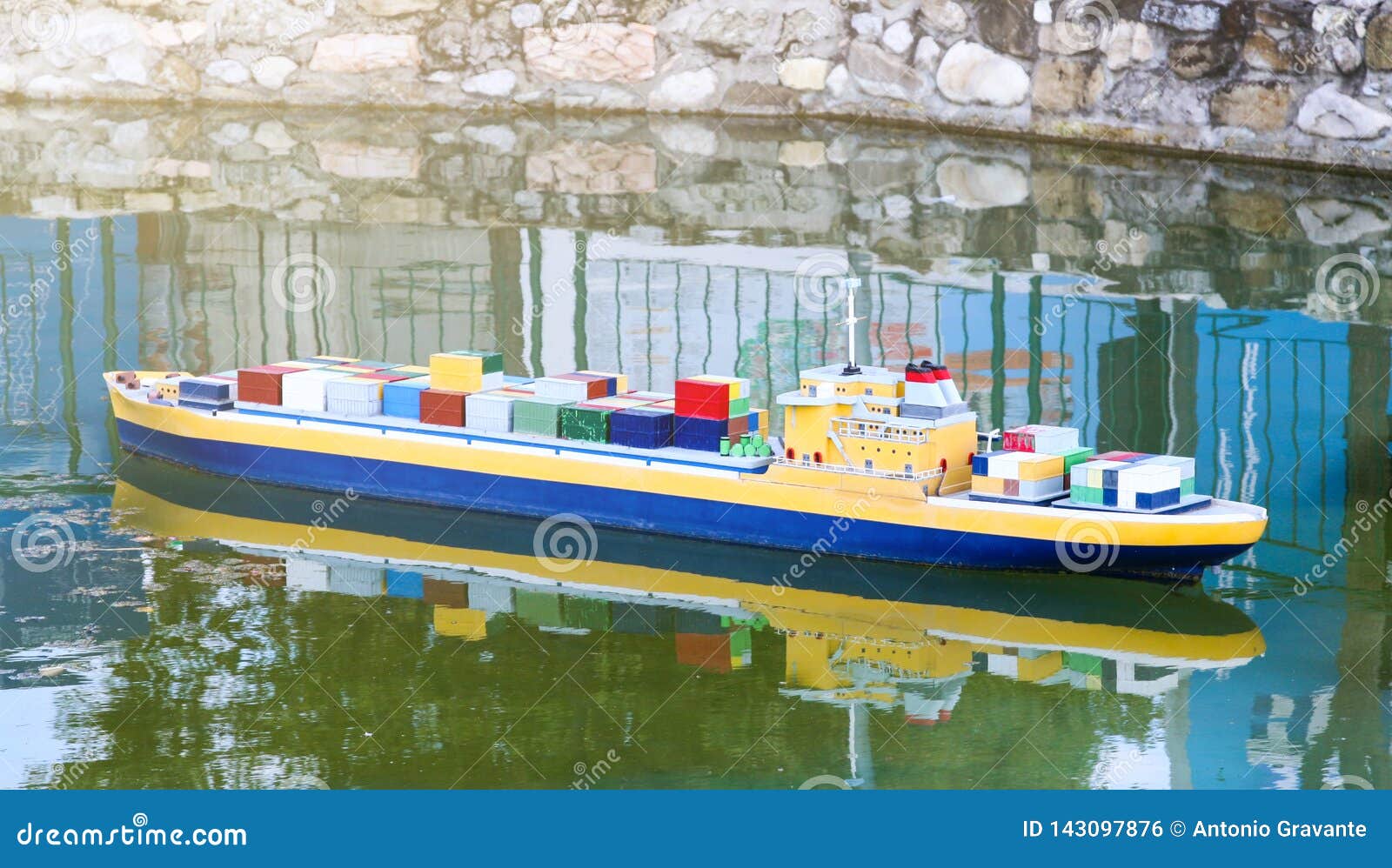 Miniature of Ship Cargo Containers Stock Photo - Image of environment ...