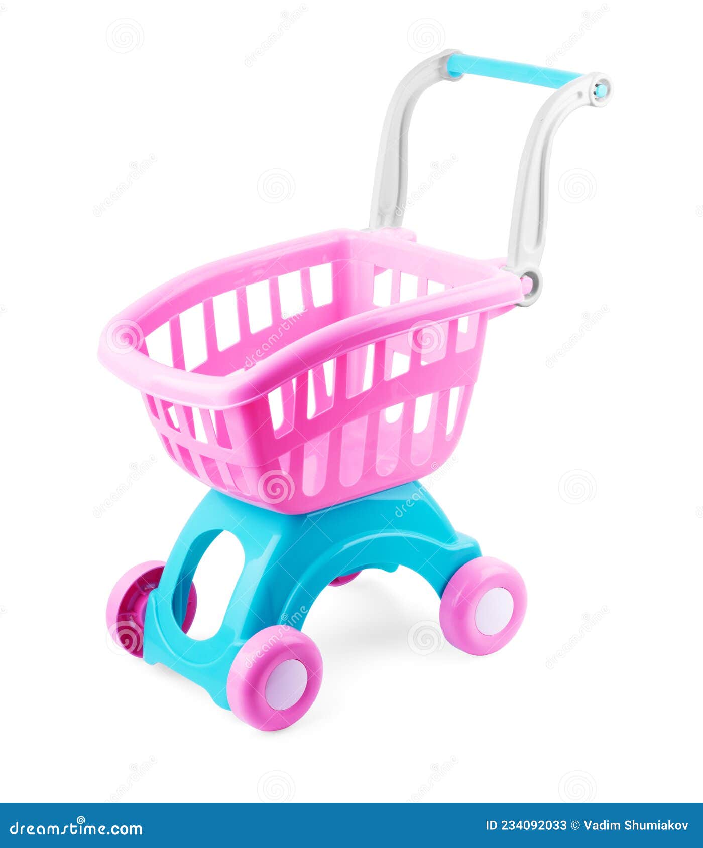 Miniature Shopping Trolley on White Background Stock Image - Image of ...