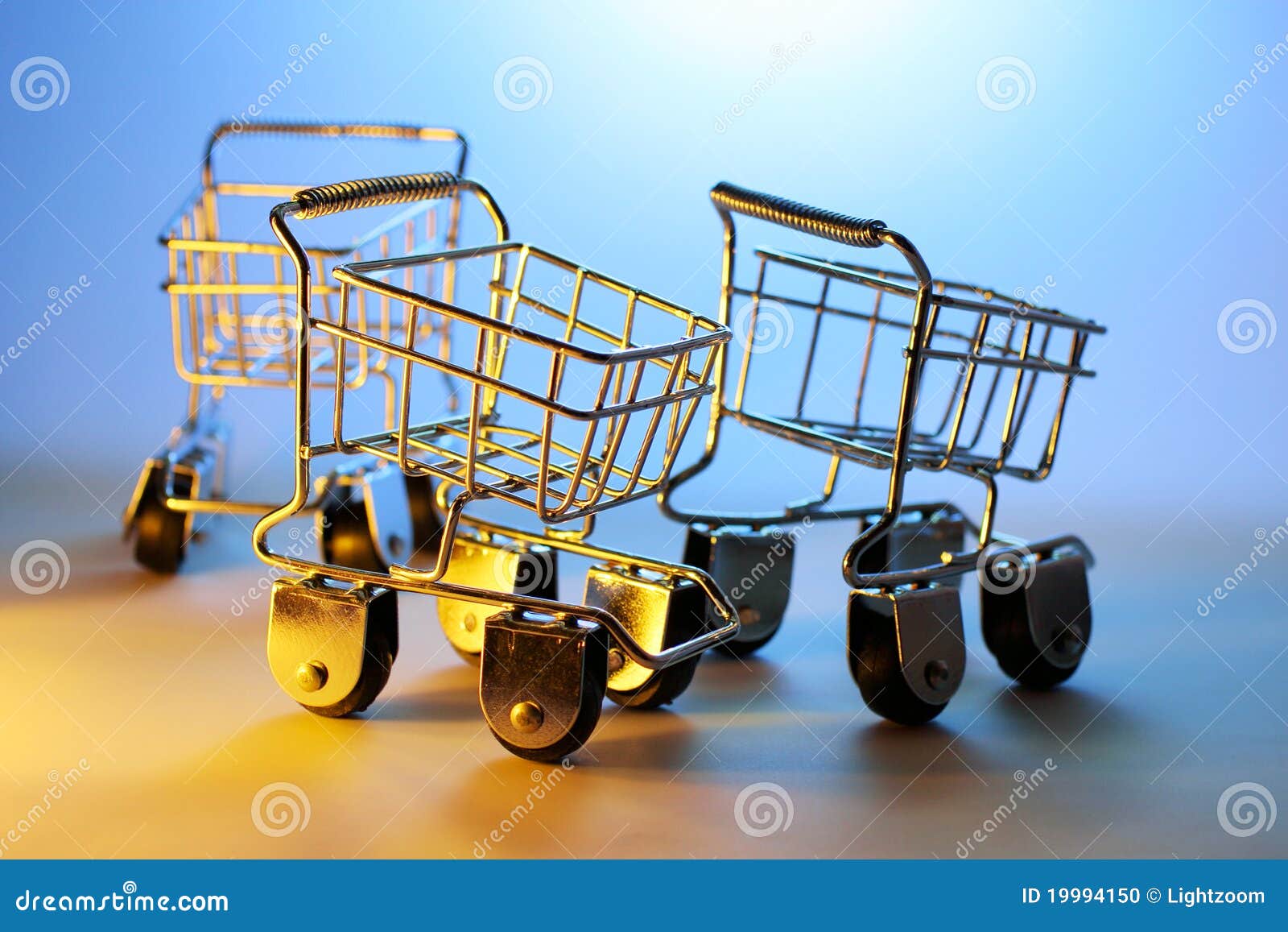 Miniature Shopping Trolleys Stock Photo - Image of movable, maneuvering ...