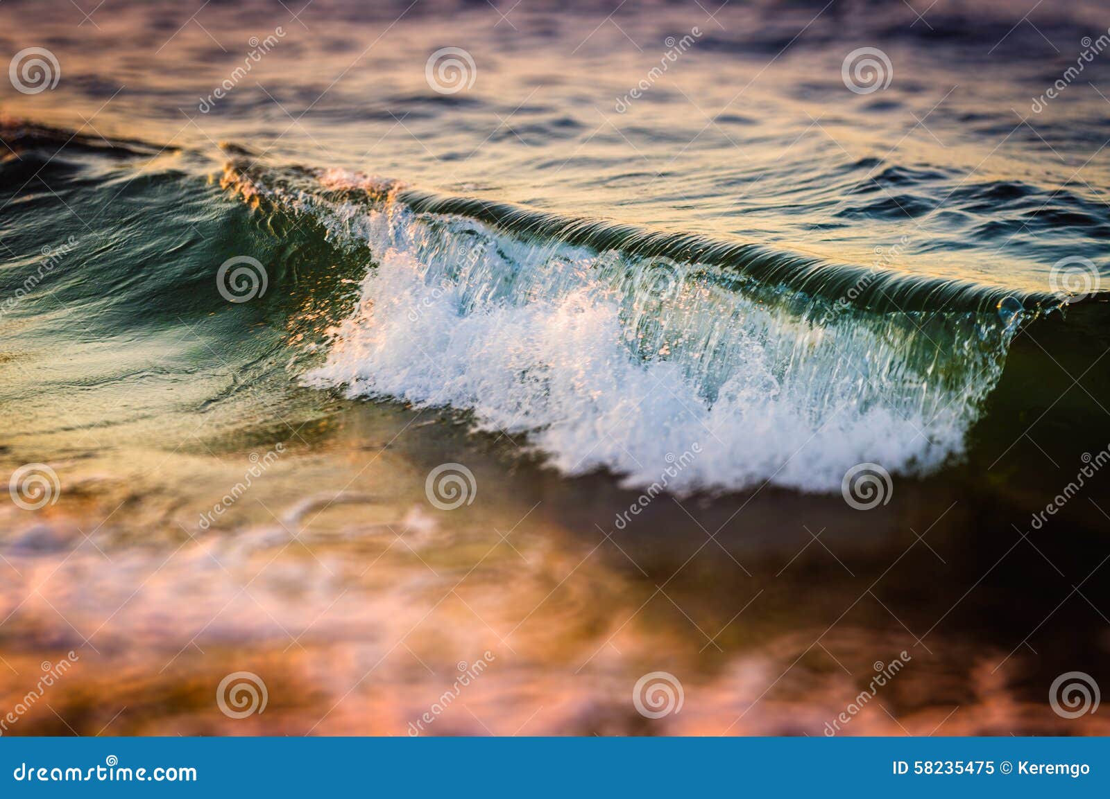Miniature Shoreline and Ocean Waves Stock Image - Image of soft ...
