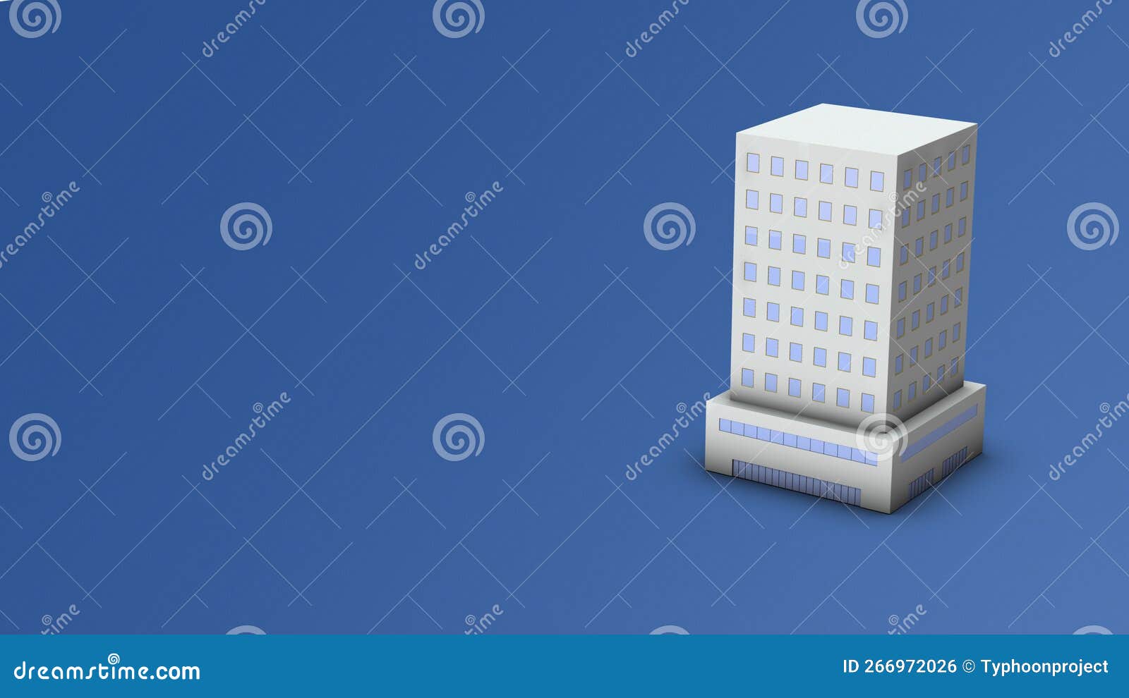 A Miniature Of A Simple Business Hotel. The Exterior Of Office ...