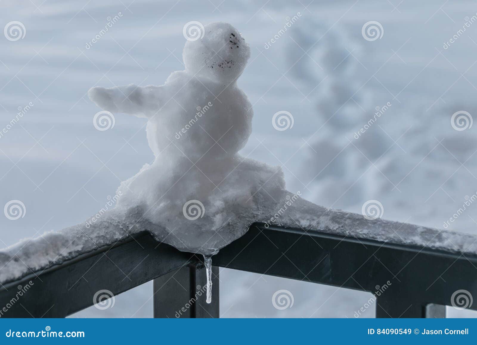 Miniature snowman stock image. Image of happy, naked - 84090549