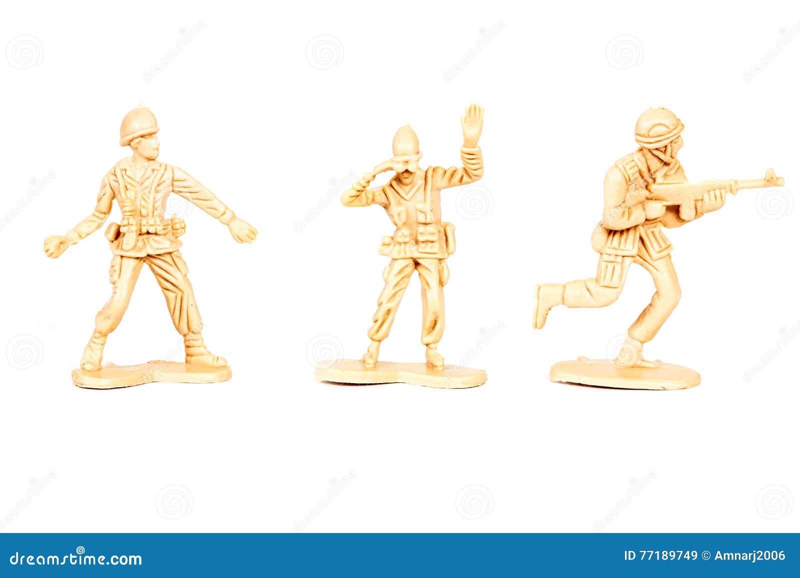 Miniature Toy Soldiers Fighting. Plastic Toy Military Men Models Attack ...