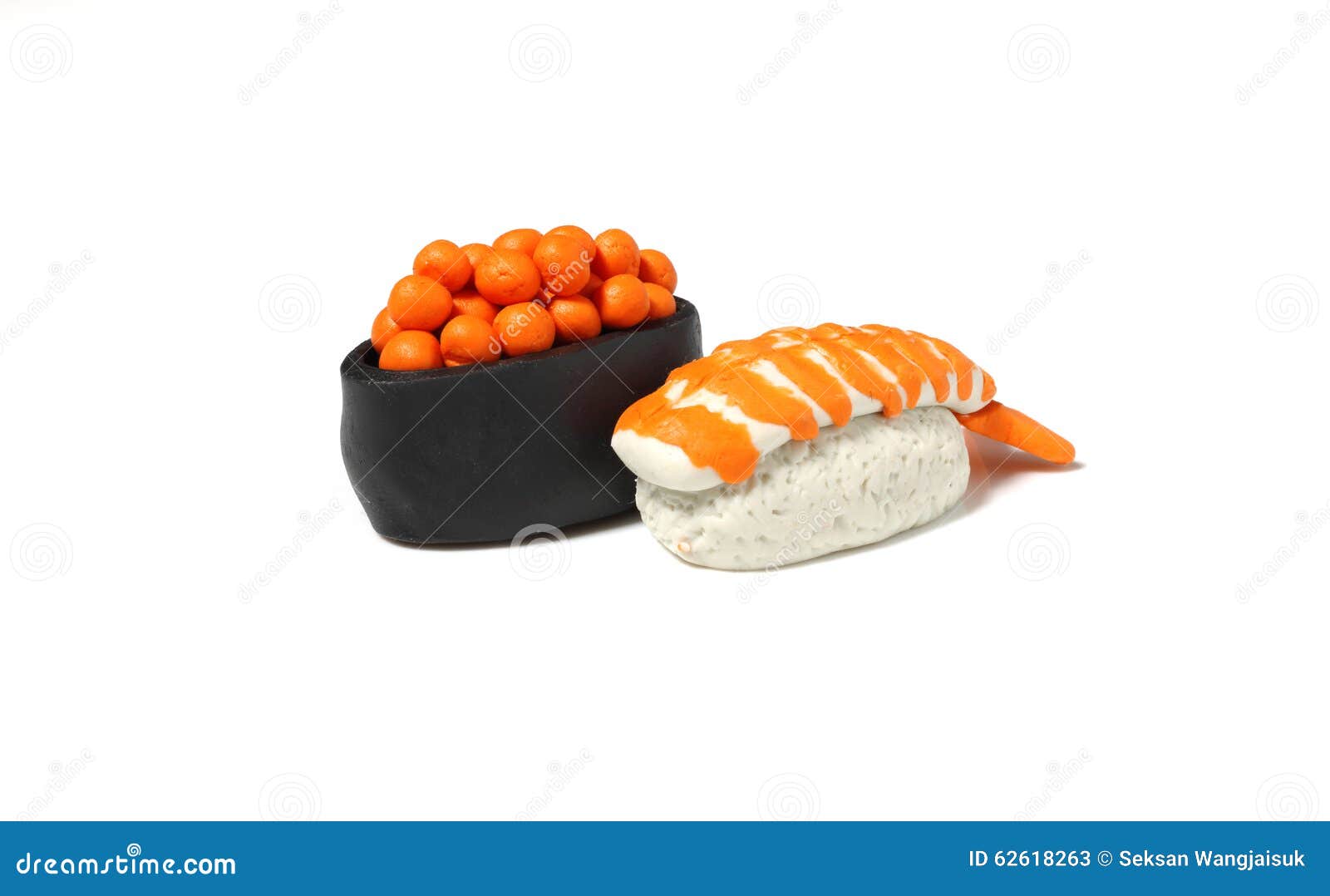 Miniature Sushi Model from Japanese Clay Stock Image - Image of cuisine ...