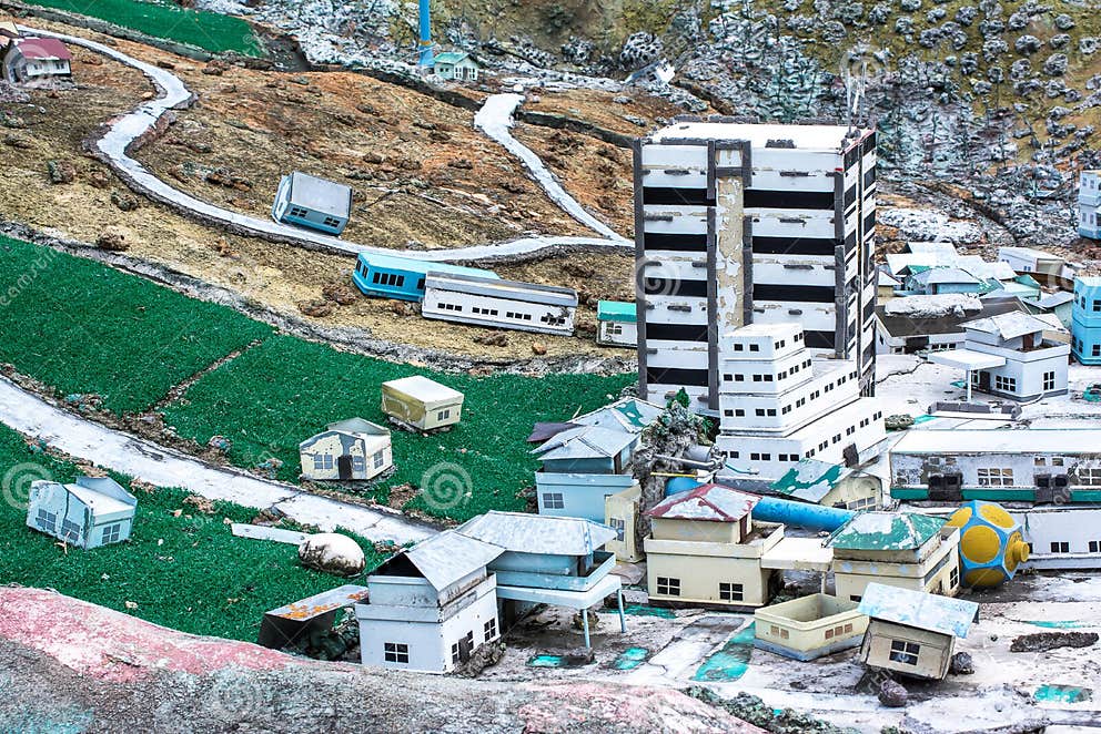 Miniature Town Model Background. Town Model Stock Image - Image of ...
