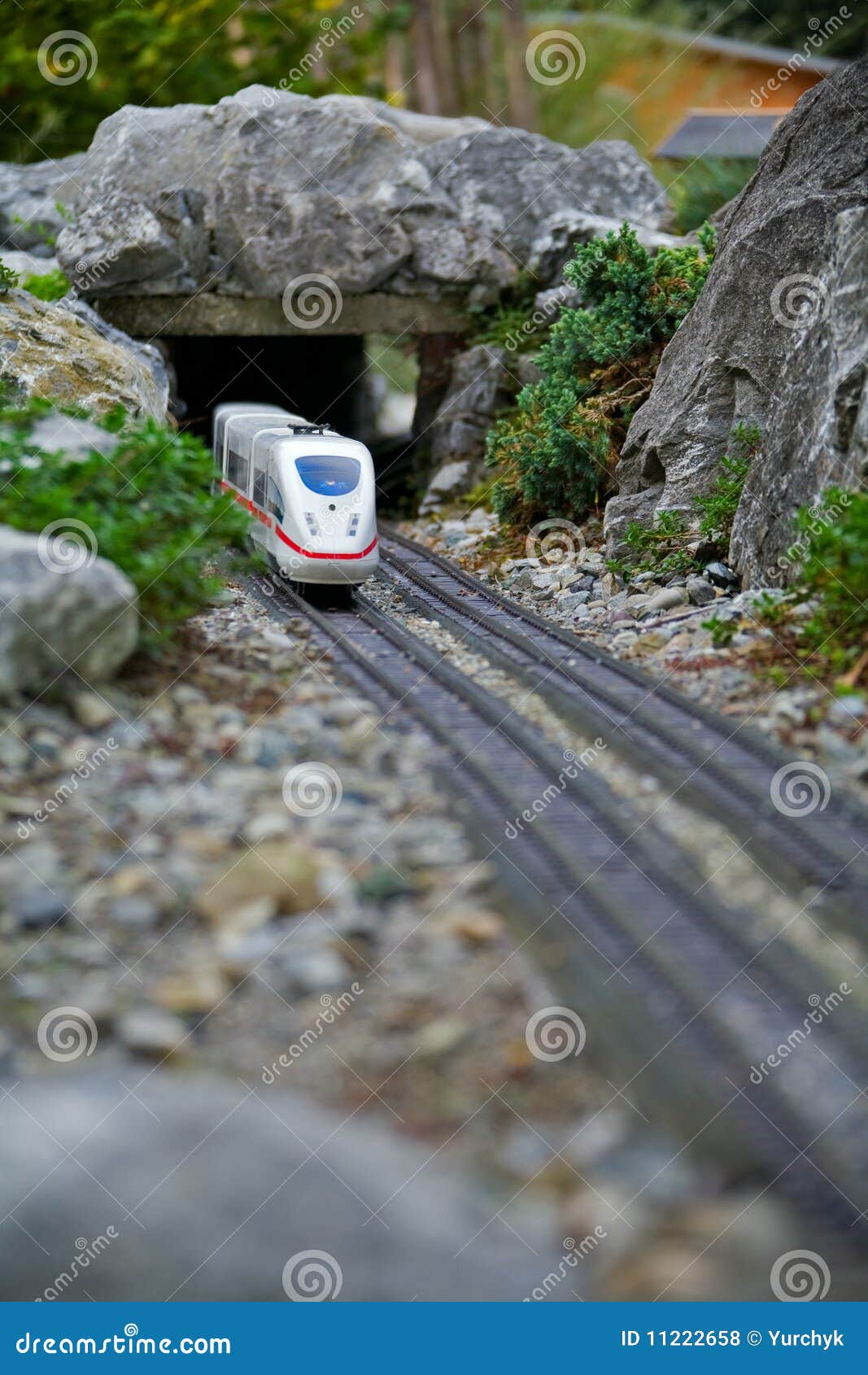Miniature Toy Model of Modern Train Stock Photo - Image of miniature ...