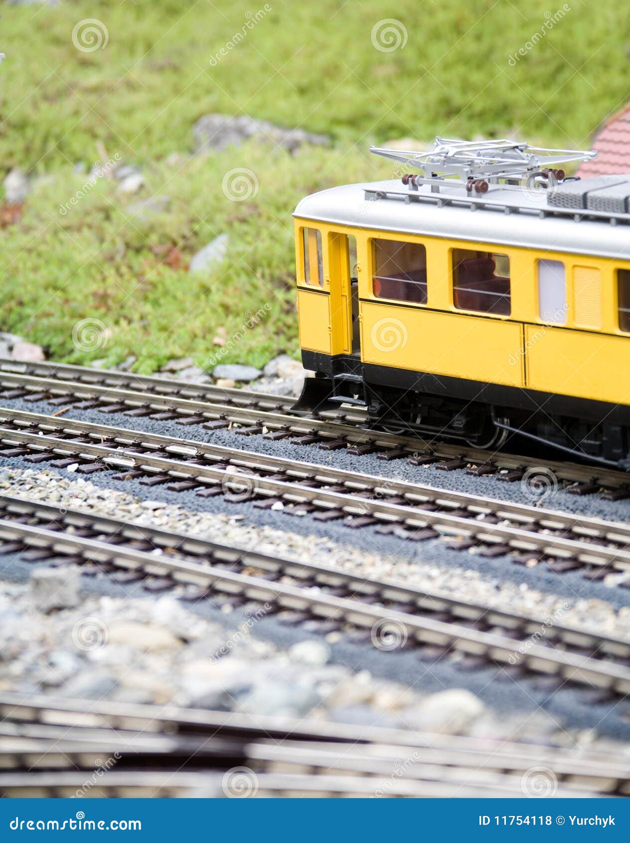 Miniature Toy Model of Modern Train Stock Photo - Image of small ...
