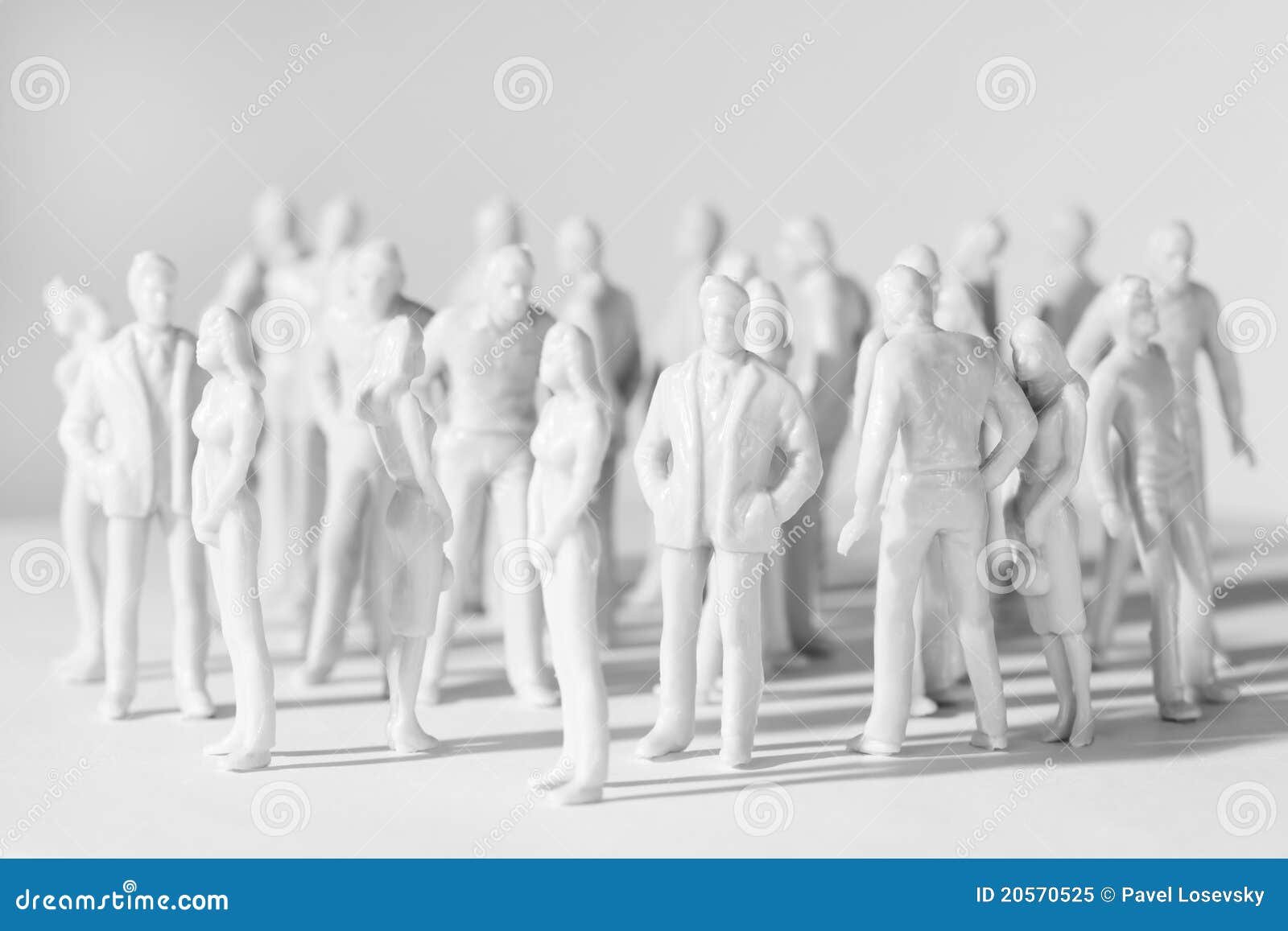 Miniature Toy People Stand in Different Poses Stock Image - Image of ...