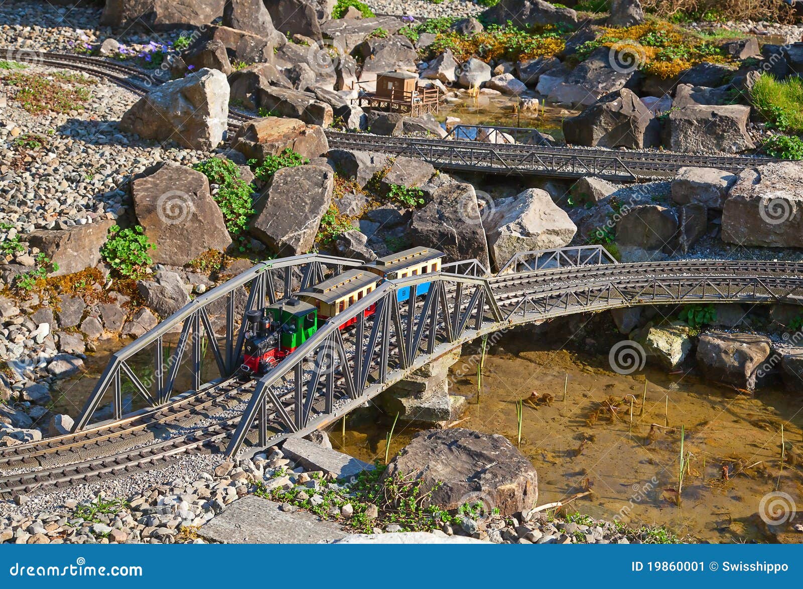 Miniature train model stock image. Image of leisure, children - 19860001