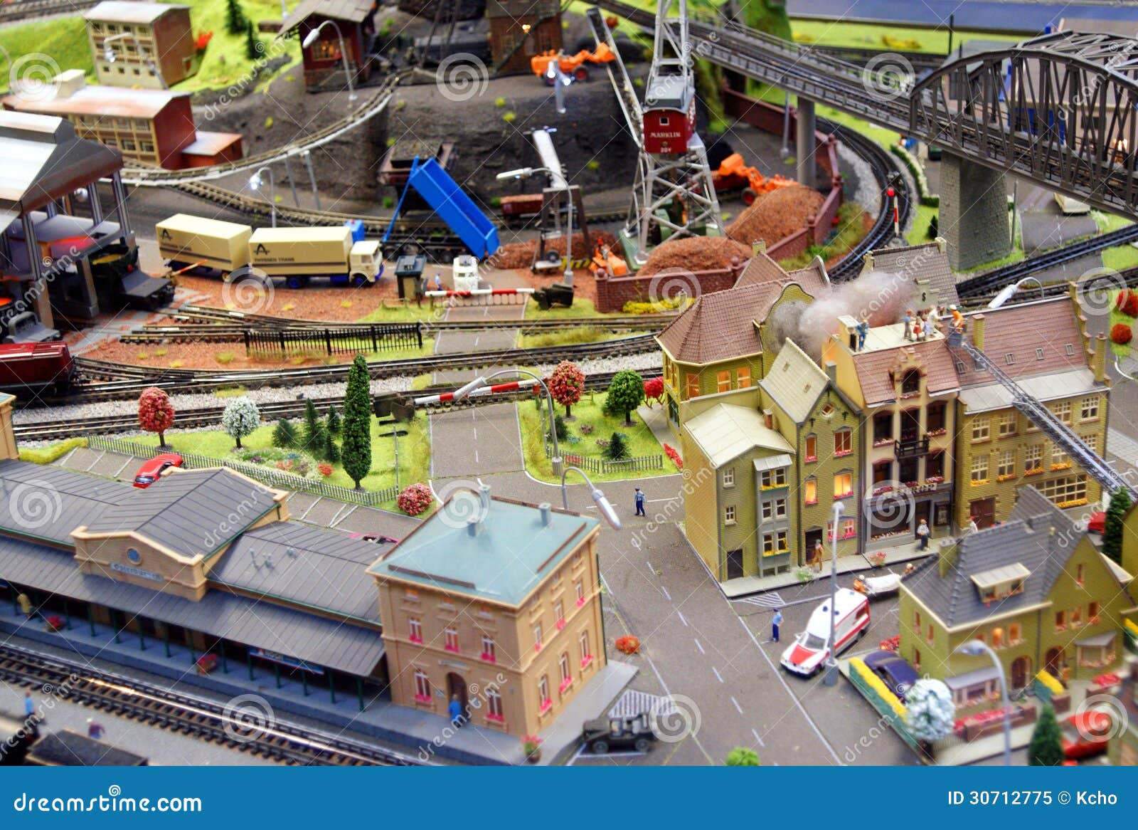 Miniature train model stock image. Image of rustic, path - 30712775