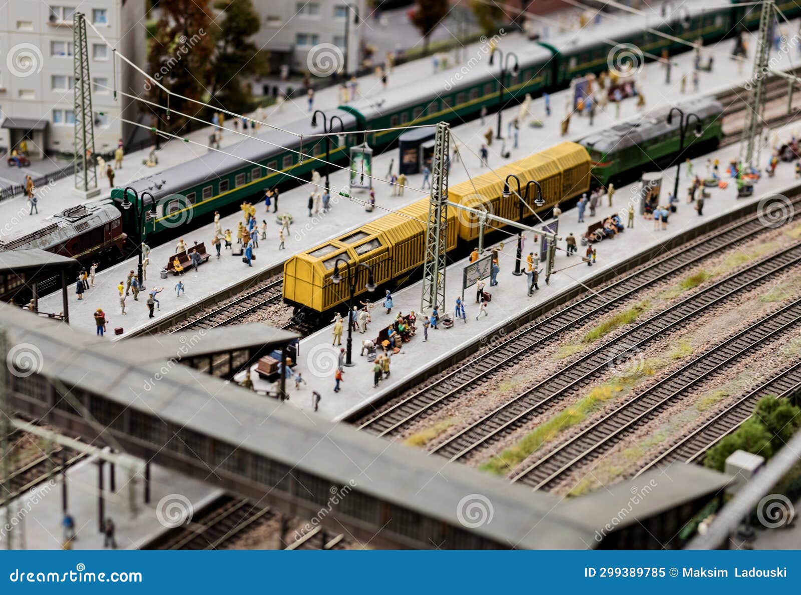 Miniature Train Railway Model Stock Image - Image of industry, railroad ...