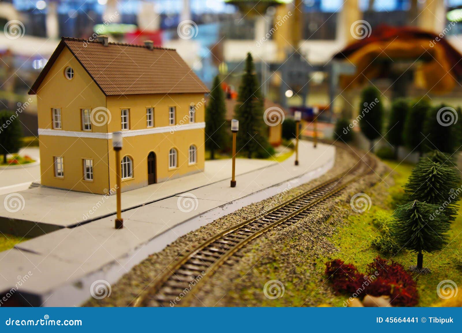 Miniature train station stock image. Image of station - 45664441