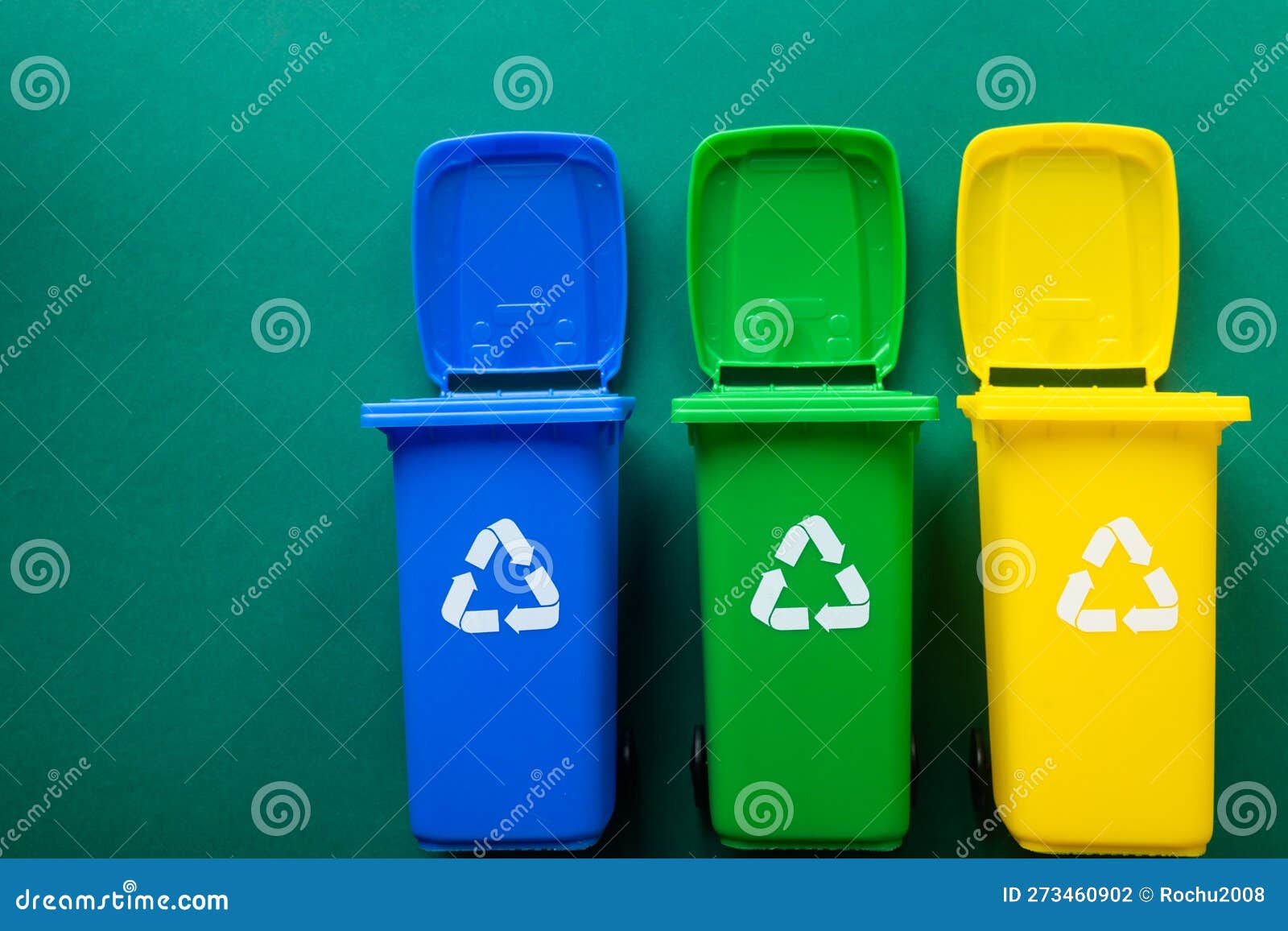 Miniature Trash Cans, Segregation of Garbage, Different Colors ...