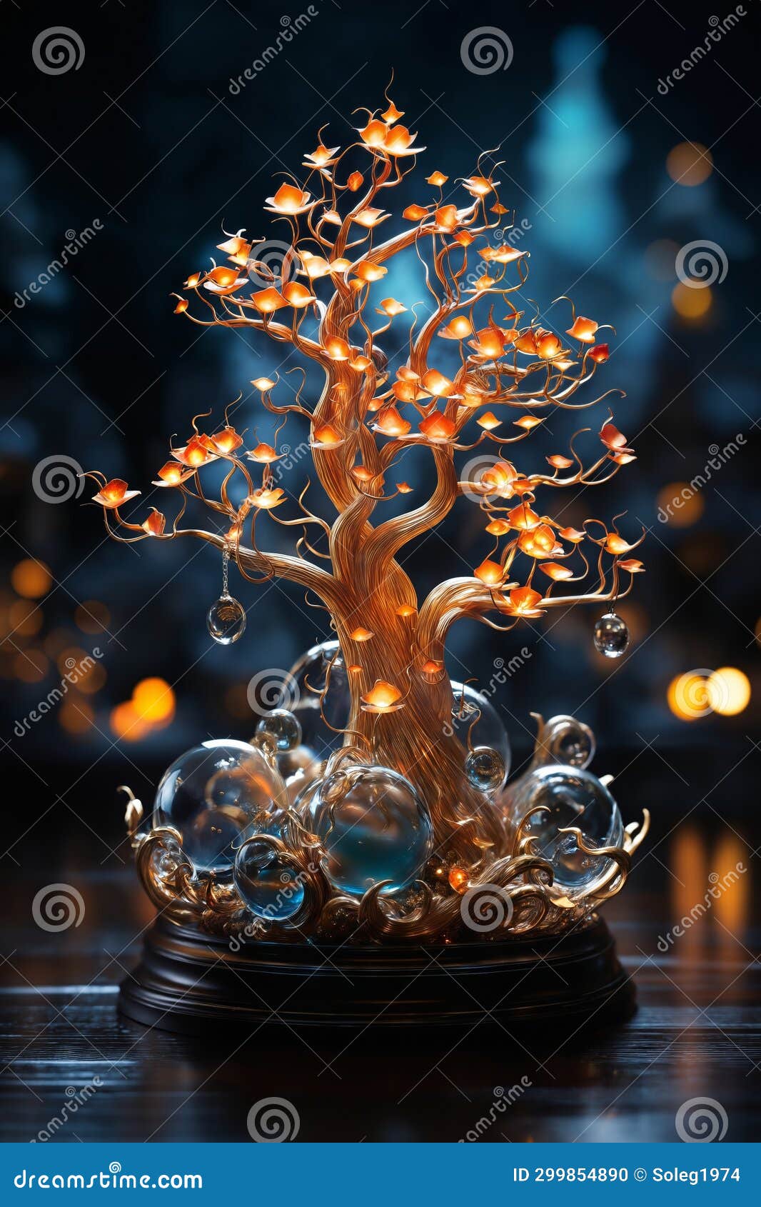 Miniature Tree Figurines Made of Glass or Ceramics, Beautiful ...