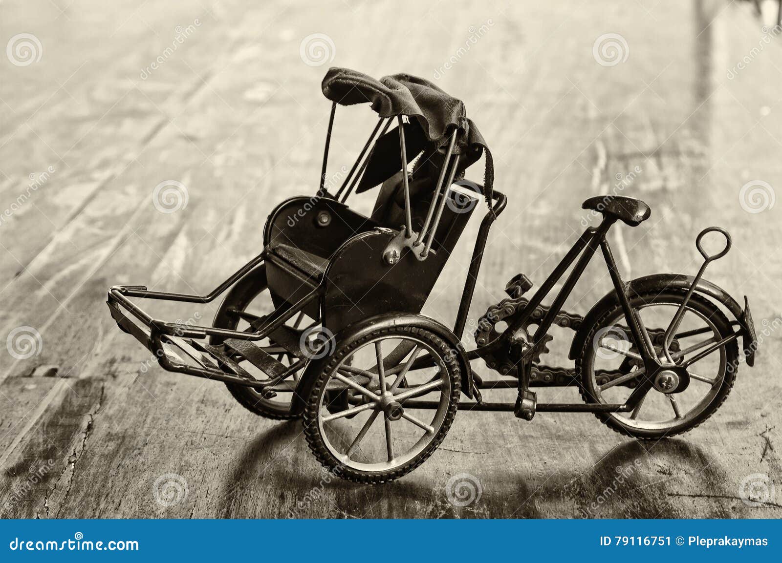 Miniature of Trishaw or Rickshaw Stock Image - Image of tricycle ...