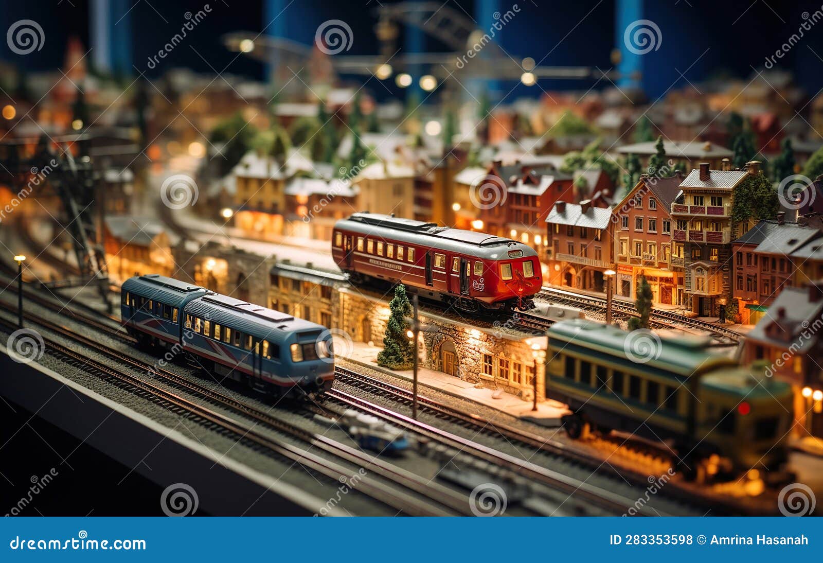 Miniature Wonders. Capturing the Intricacy of Model Train Sets Stock ...