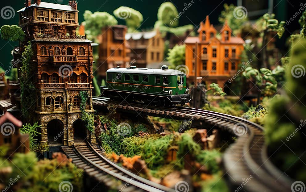Miniature Wonders. Capturing the Intricacy of Model Train Sets Stock ...