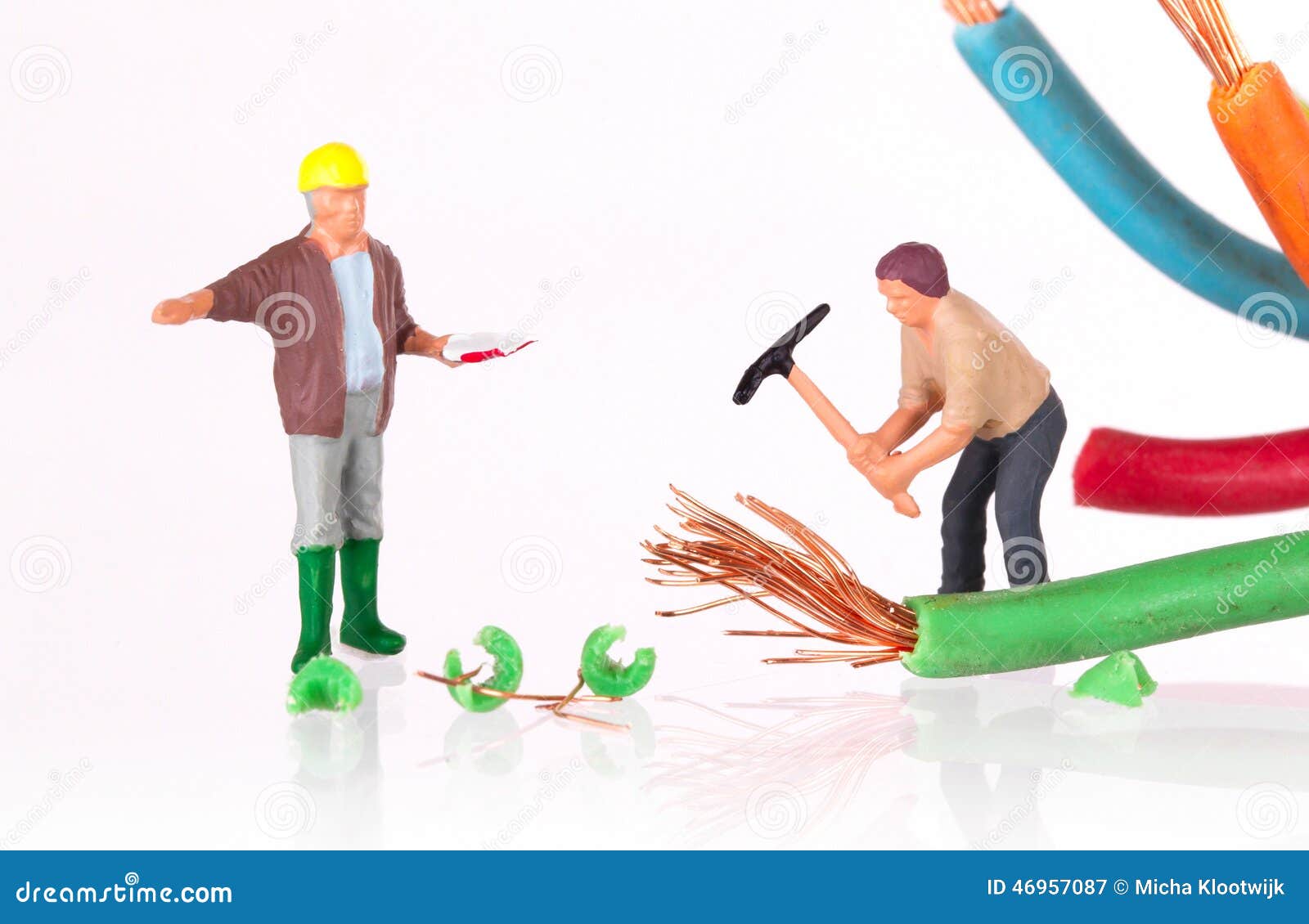 Miniature Worker with Pickaxe Stock Image - Image of pickaxe, circuit ...