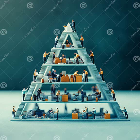 Miniature Workers Embedded within a Pyramidal Corporate Structure Model ...