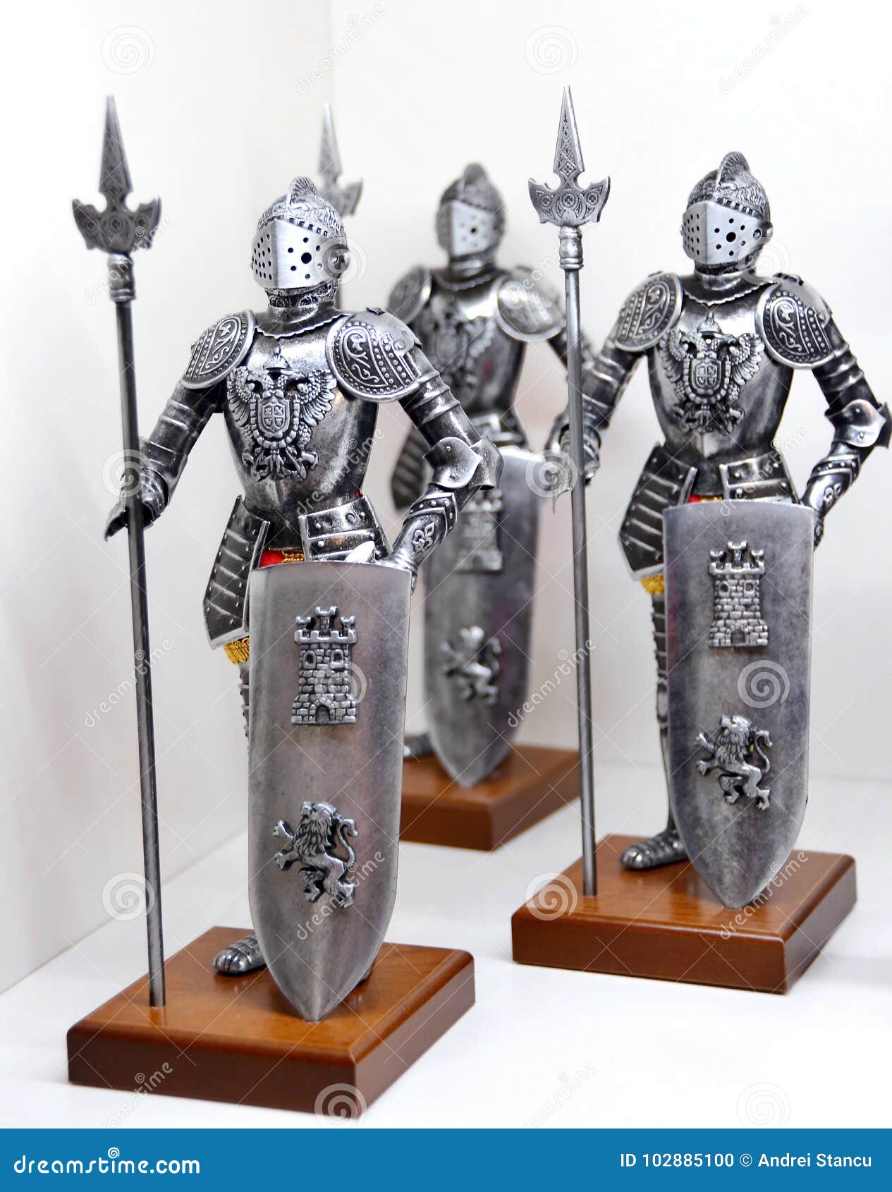 Medieval Knights stock photo. Image of armour, figure - 102885100