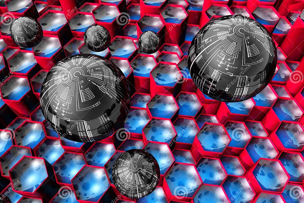 Miniaturization of Electronics. Stock Illustration - Illustration of ...