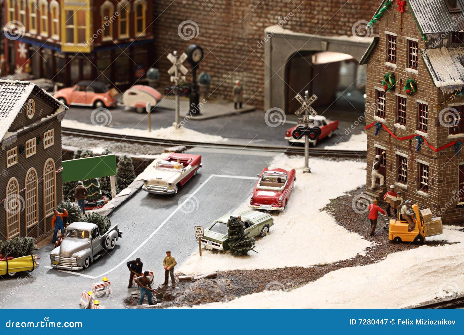 Miniatuur stad stock afbeelding. Image of miniatuur, beweeglijk - 7280447