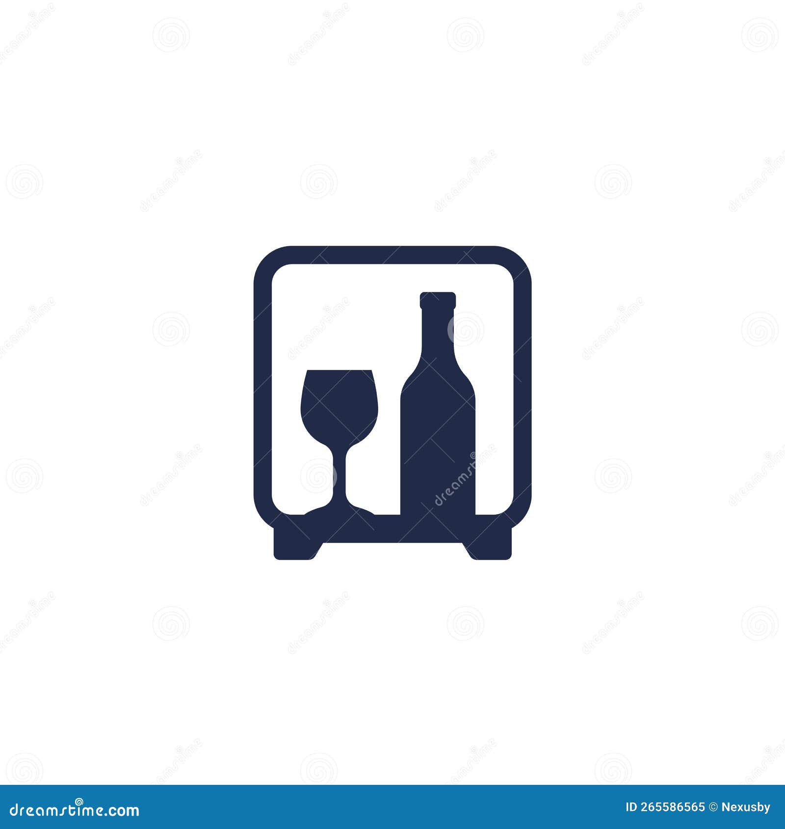 Minibar Icon Vector Isolated On White Background, Minibar Sign , Line ...