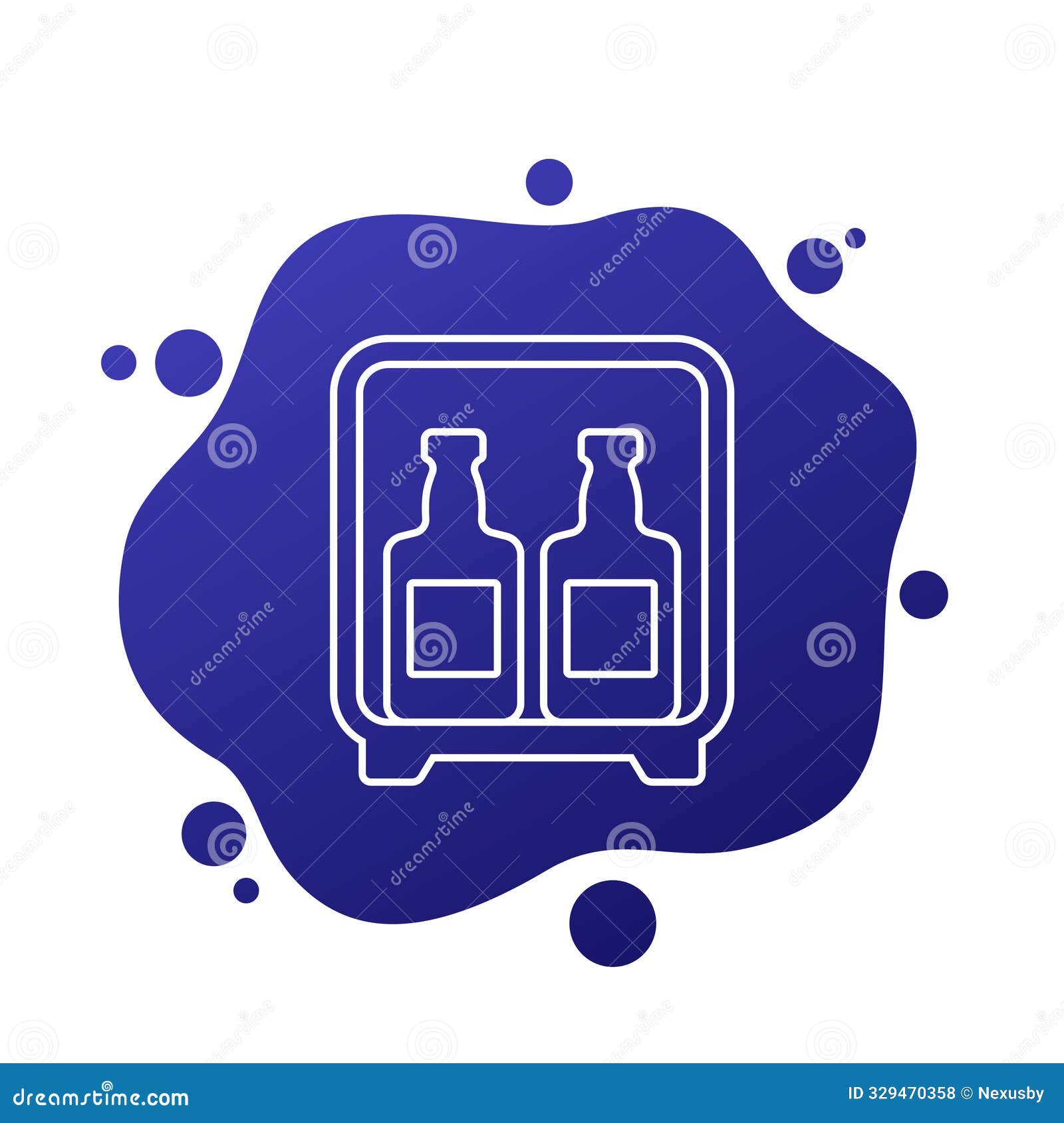 Minibar Icon In Different Style Vector Illustration. Two Colored And ...