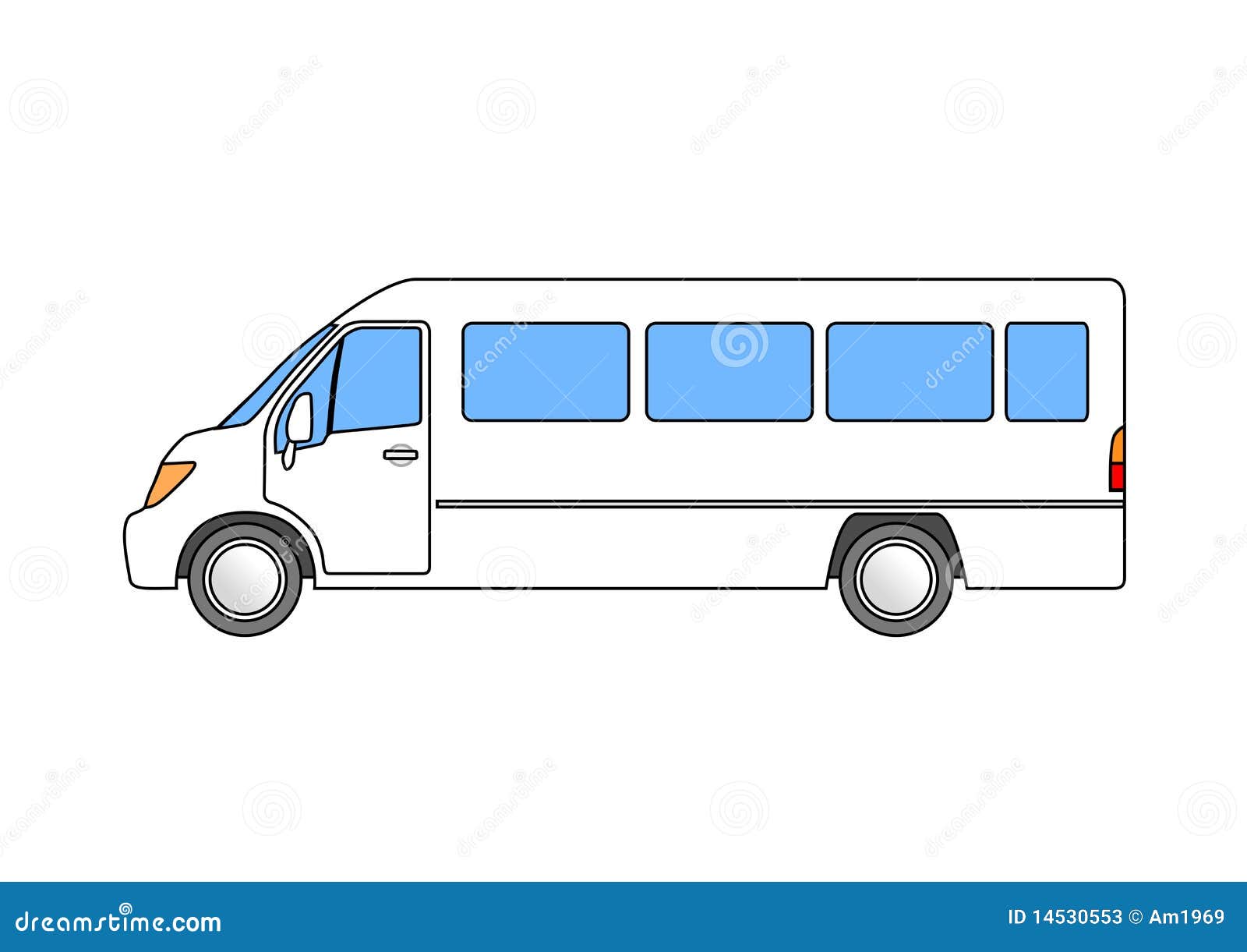 Minibus illustration stock. Illustration du course, transport - 14530553