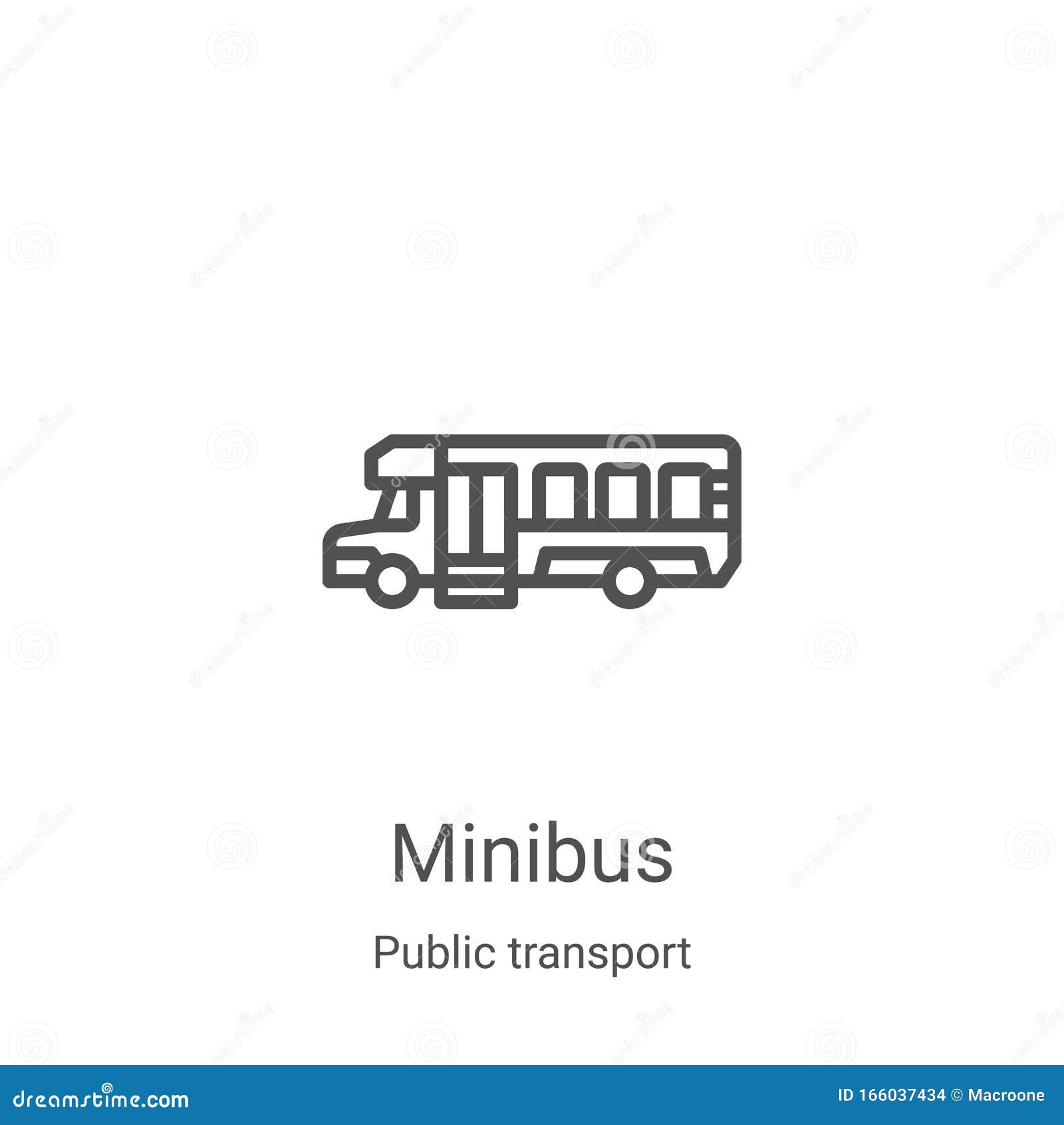 Minibus Linear Icon. Modern Outline Minibus Logo Concept On Whit ...