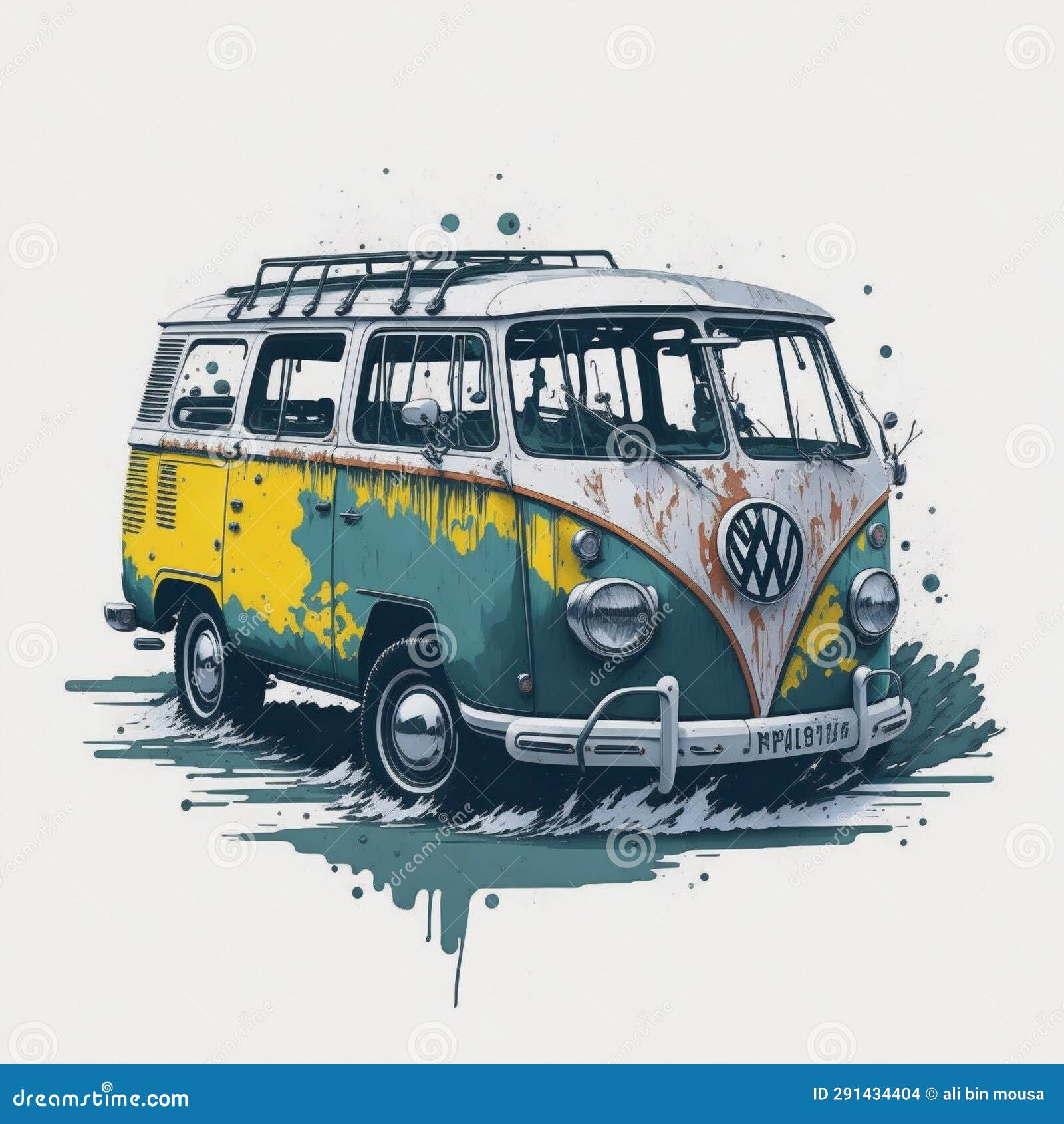 Minibus, Printable Illustrations Stock Illustration - Illustration of ...