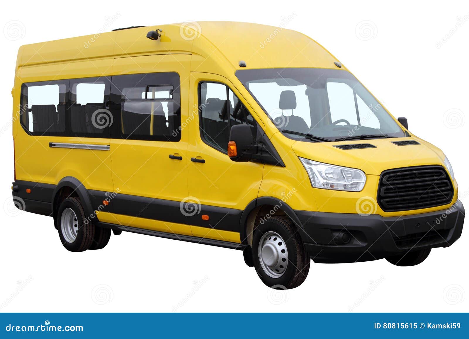 Minibus jaune image stock. Image du neuf, contrat, transport - 80815615