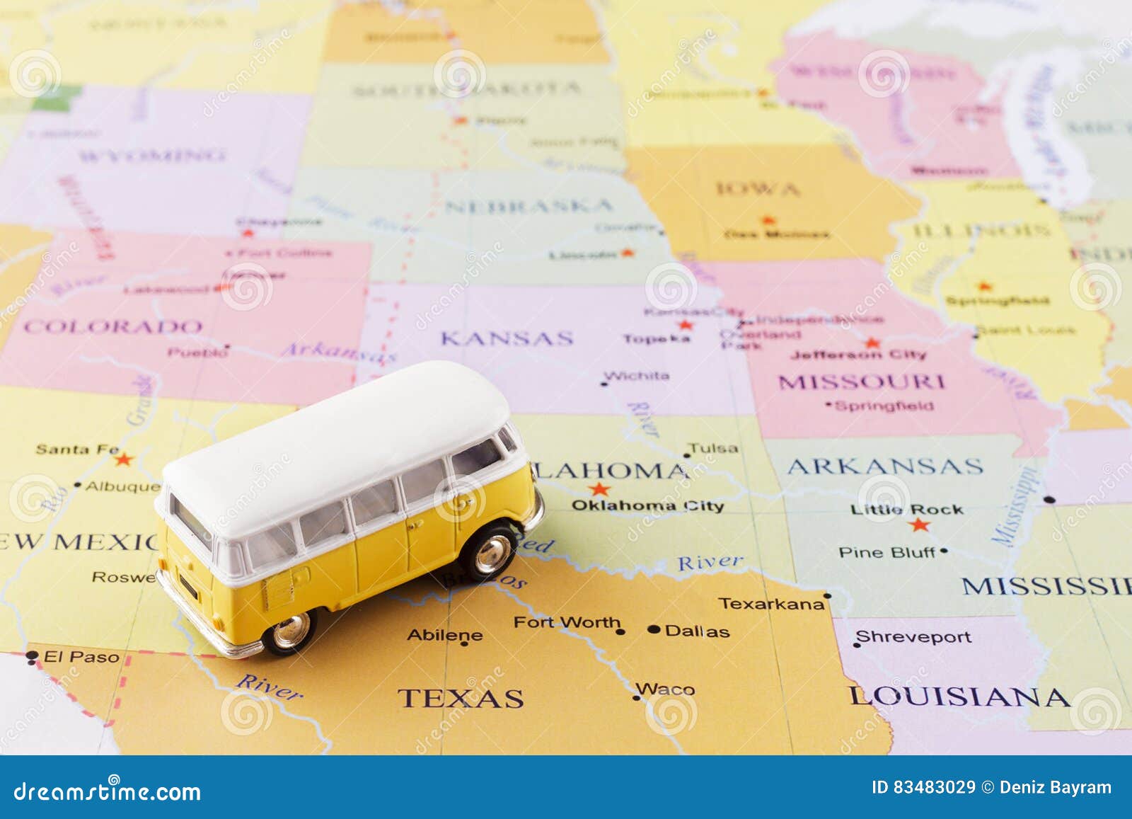 Minibus on map stock image. Image of city, border, ideas - 83483029