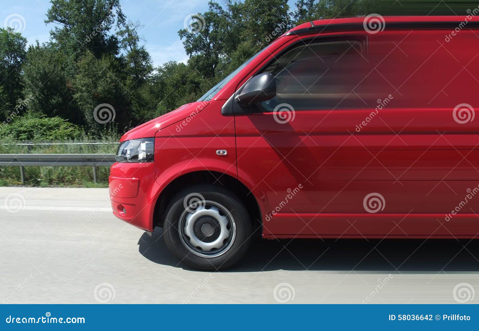 Minibus on the road stock photo. Image of forwarding - 58036642