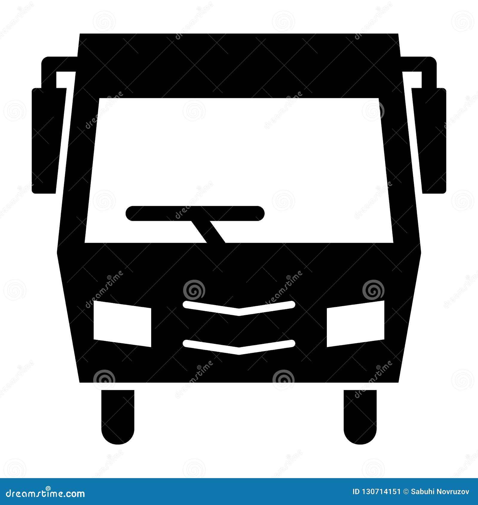 Minibus Solid Icon. Modern Minibus Vector Illustration Isolated on ...