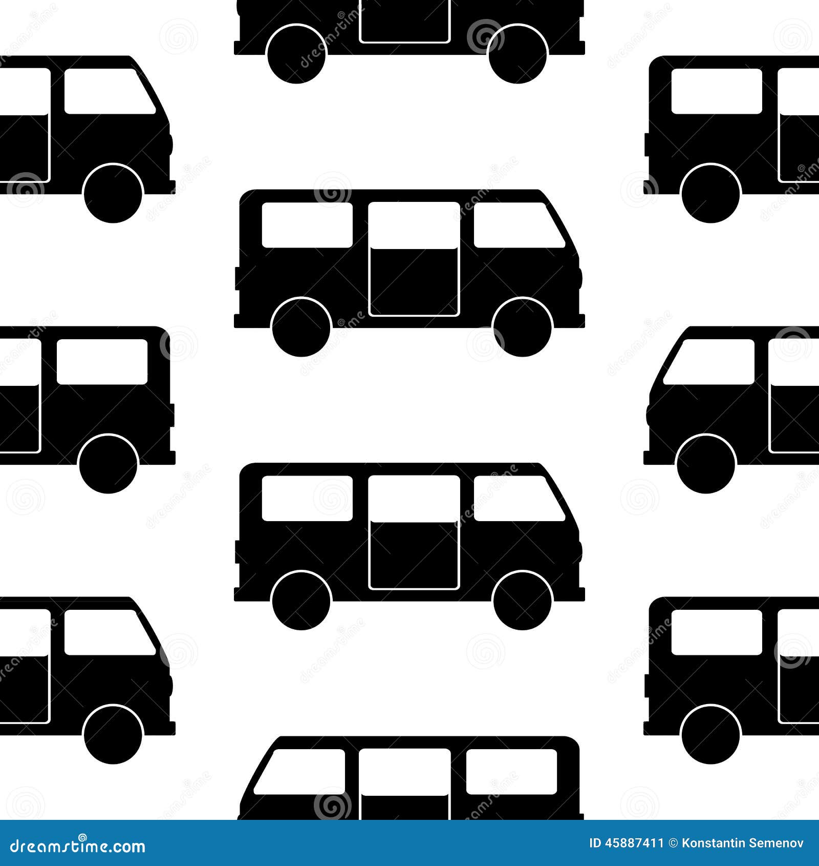 Minibus Symbol Seamless Pattern Stock Vector - Illustration of symbol ...
