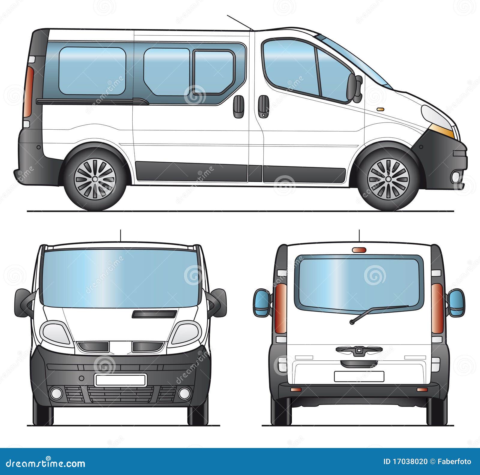 Minibus Template Vector Illustration | CartoonDealer.com #17038020