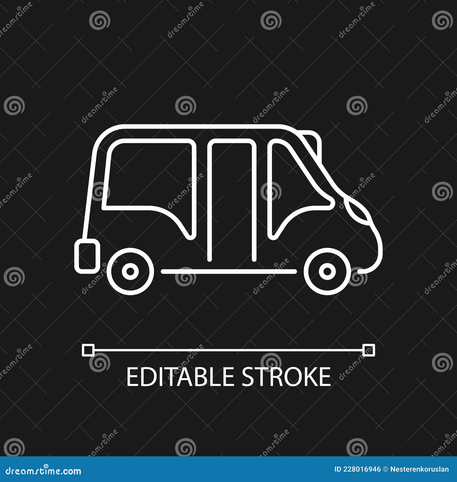 Minibus Linear Icon. Modern Outline Minibus Logo Concept On Whit ...