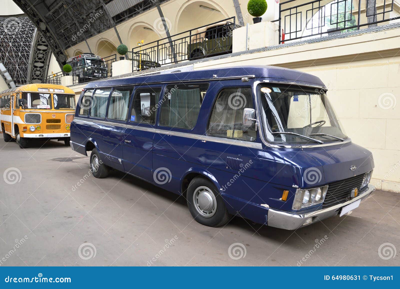 Minibus Zil editorial photo. Image of blue, show, soviet - 64980631