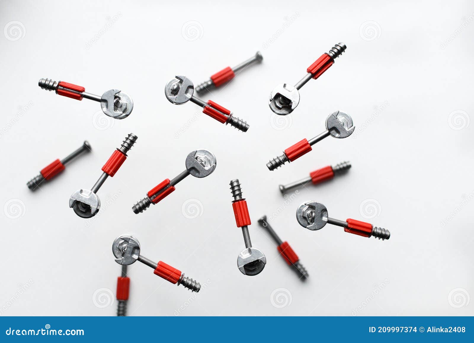 Minifix Bolt Set, with Plastic Shaft, Eccentric. Stock Photo - Image of ...
